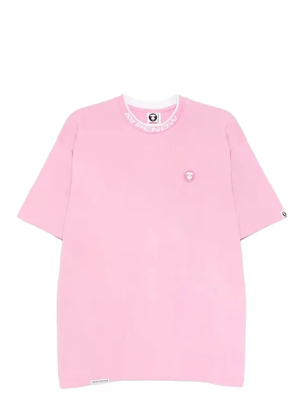 AAPE BY *A BATHING APE® Moonface Logo Short Sleeve Tee - Pink