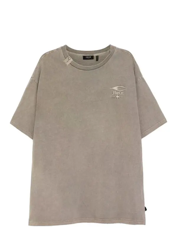 FIVE CM Logo-embroidered T-shirt - Neutrals
