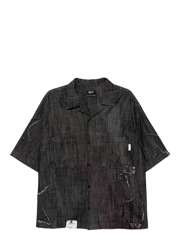 FIVE CM Denim Short- Sleeves Shirt - Black