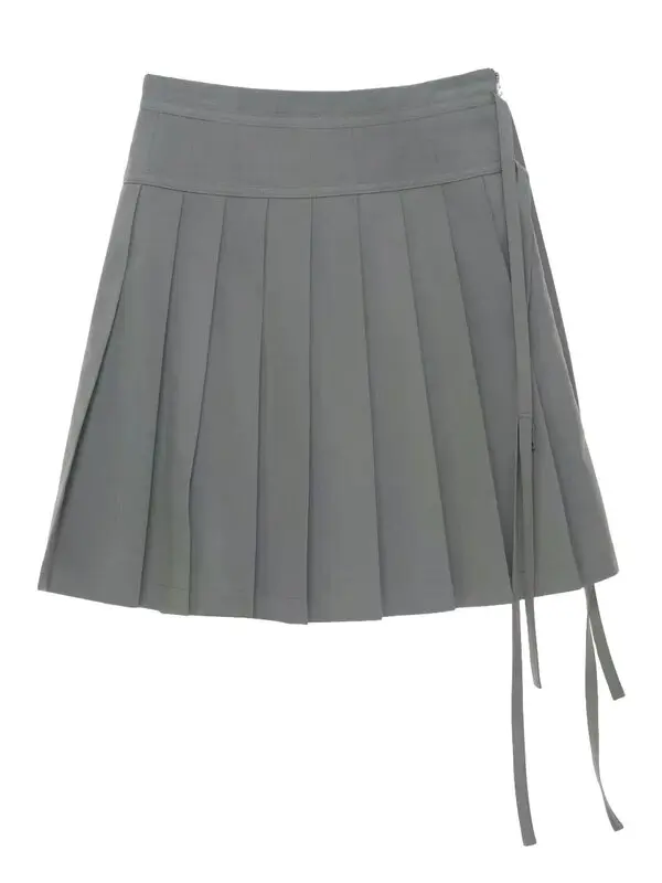 LOW CLASSIC Pleated A-line Skirt - Green