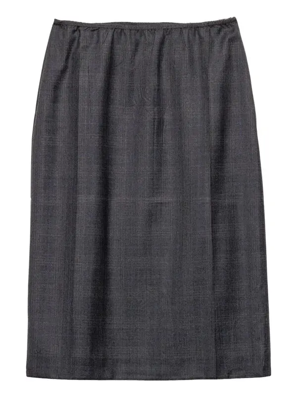 Prada Wool Pencil Skirt - Anthracite Gray