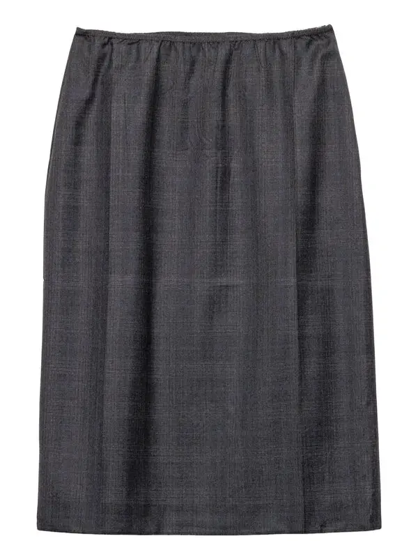 Prada Wool Pencil Skirt - Grey