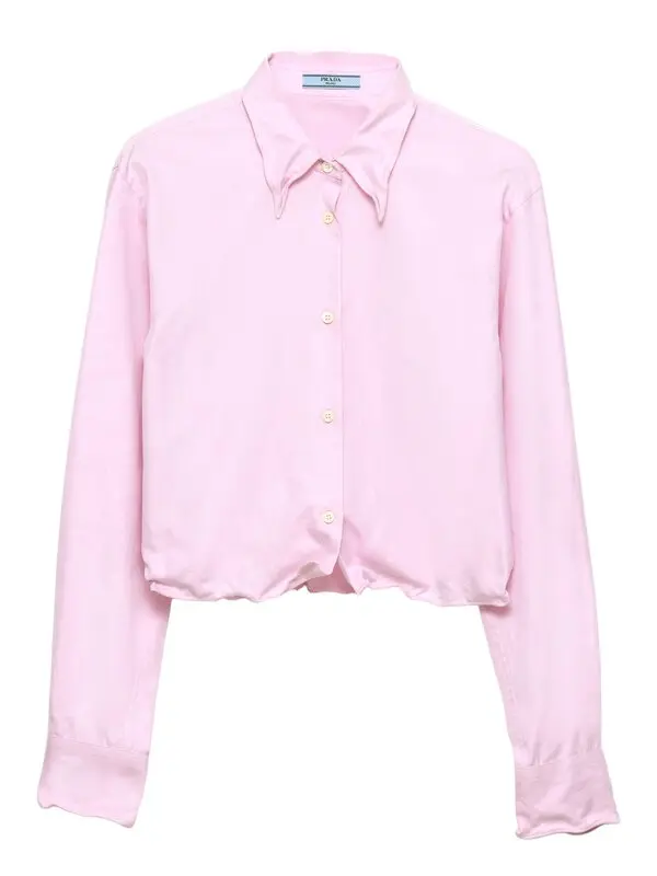 Prada Oxford Cotton Shirt - Alabaster Pink