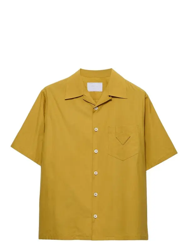 Prada Cotton Bowling Shirt - Mustard