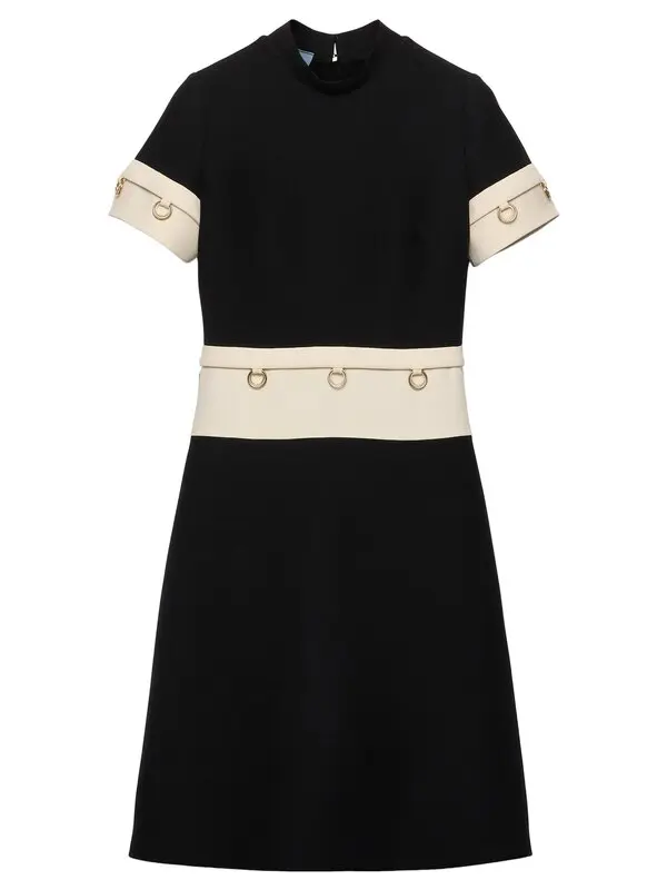 Prada Tricotine Fit-and-flare Dress - Black