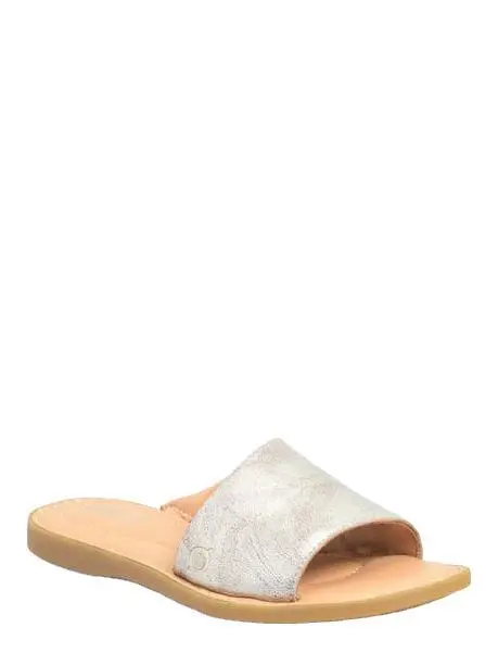 BØRN Izabel Slide Sandal - Light Gold Metallic