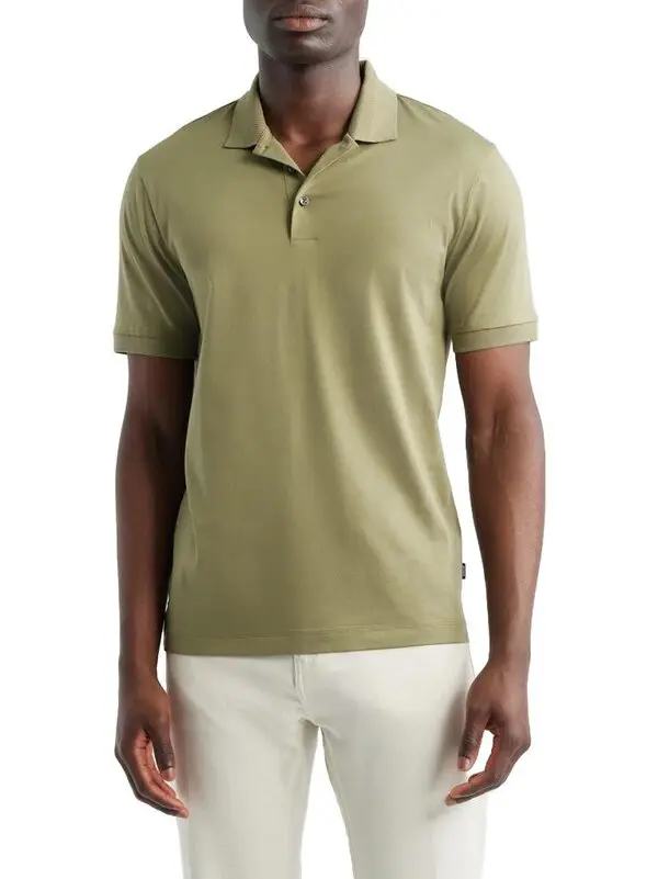 BOSS Phillipson Mercerized Cotton Polo - Medium Green