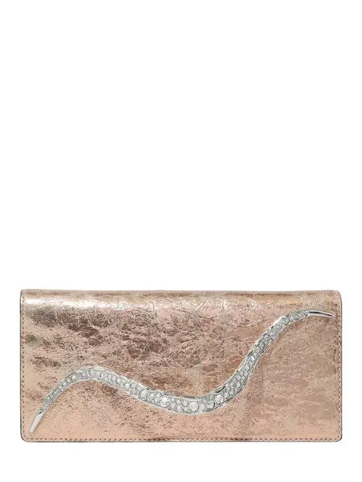 Alexis Bittar Crystal Curve Clutch - Crushed Rose Gold