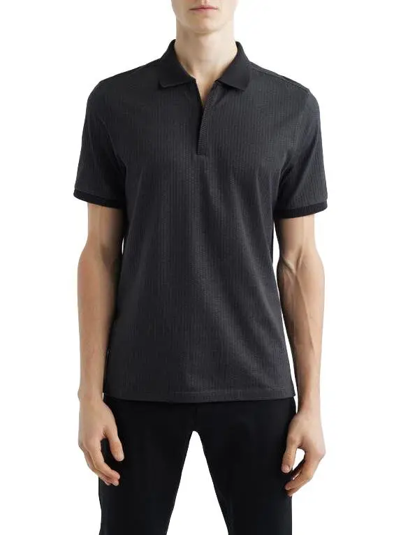 Robert Barakett Whistler Half Zip Polo - Black