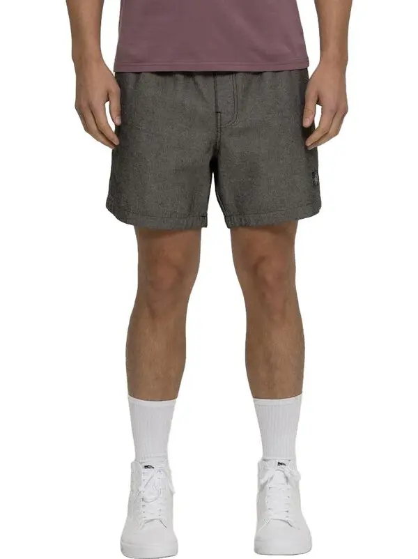 MAUI & SONS Hinano Drawstring Cotton Twill Shorts - Iron