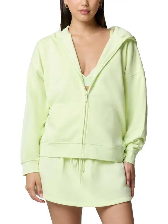 FLORENCE BY MILLS Cozy Crush Forever Embroidered Oversize Graphic Zip Hoodie - Citrine
