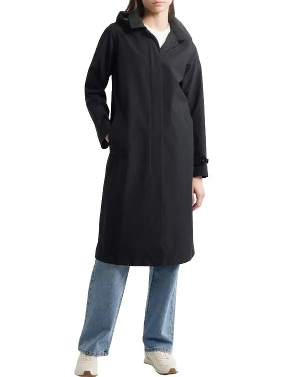 SAVE THE DUCK Asia Water Repellent Hooded Raincoat - Black