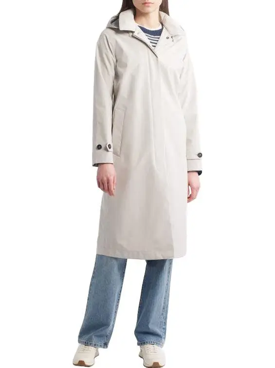 SAVE THE DUCK Asia Water Repellent Hooded Raincoat - Rainy Beige