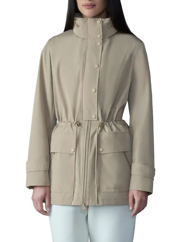 Mackage Keryn Hooded Rain Jacket - Light Camel