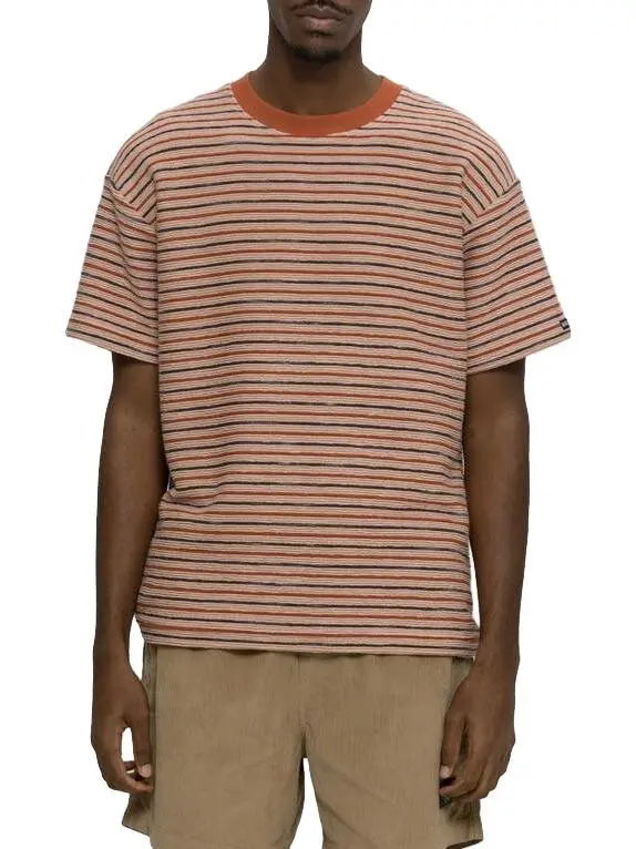 MAUI & SONS Dobby Days Oversize Stripe T-shirt - Hibiscus