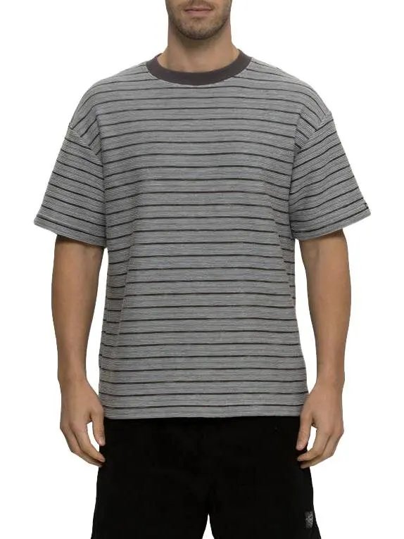 MAUI & SONS Dobby Days Oversize Stripe T-shirt - Iron