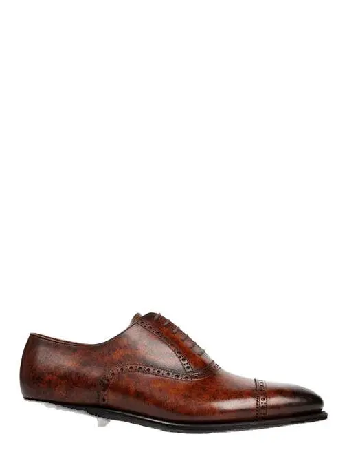 ANTHONY VEER Windsor Brogue Oxford - Cognac Eclipse