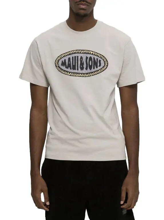 MAUI & SONS Madras Rad Graphic T-shirt - Cement