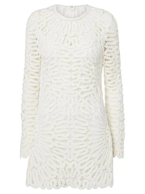 Simkhai Mccall Crochet Mini Dress - White