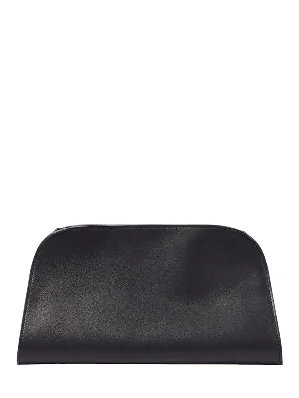 THE ROW Peggy Small Leather Shoulder Bag - Black