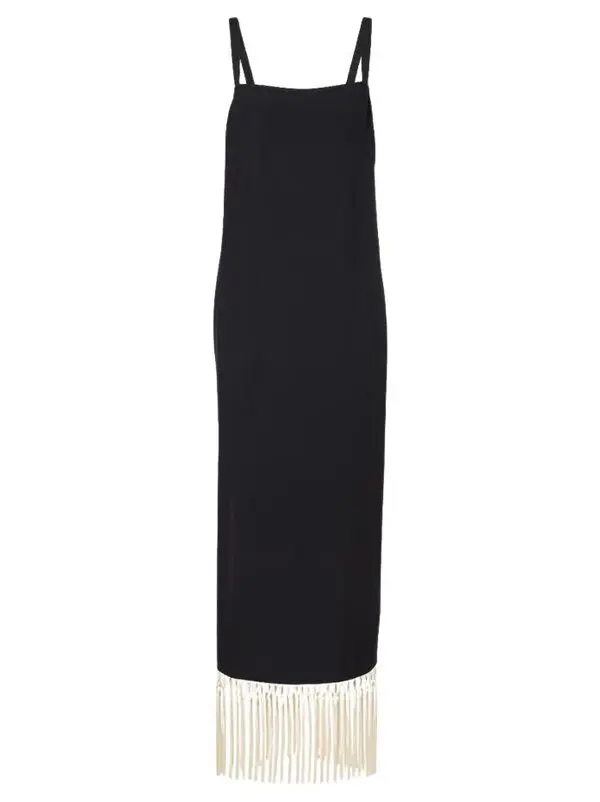 TALLER MARMO Palermo Fringed Maxi Dress - Black