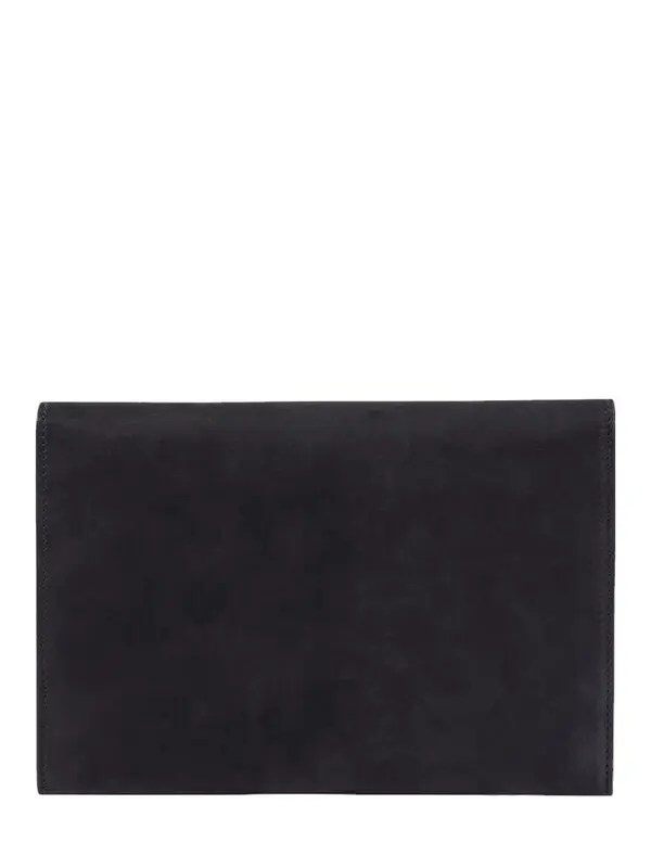THE ROW Leather Pouch - Black