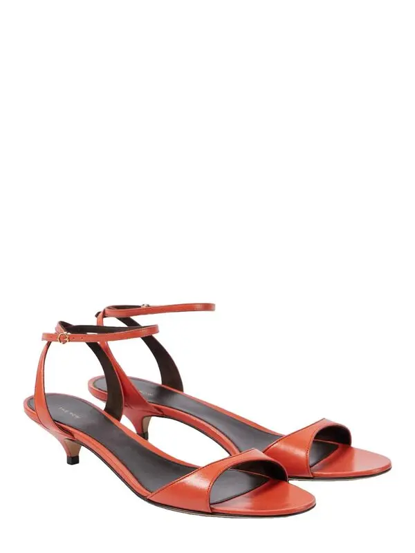 THE ROW Vika 35 Leather Sandals - Orange