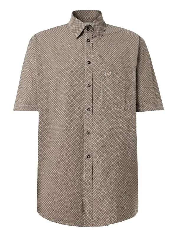 ERL Checked Cotton Shirt - Brown