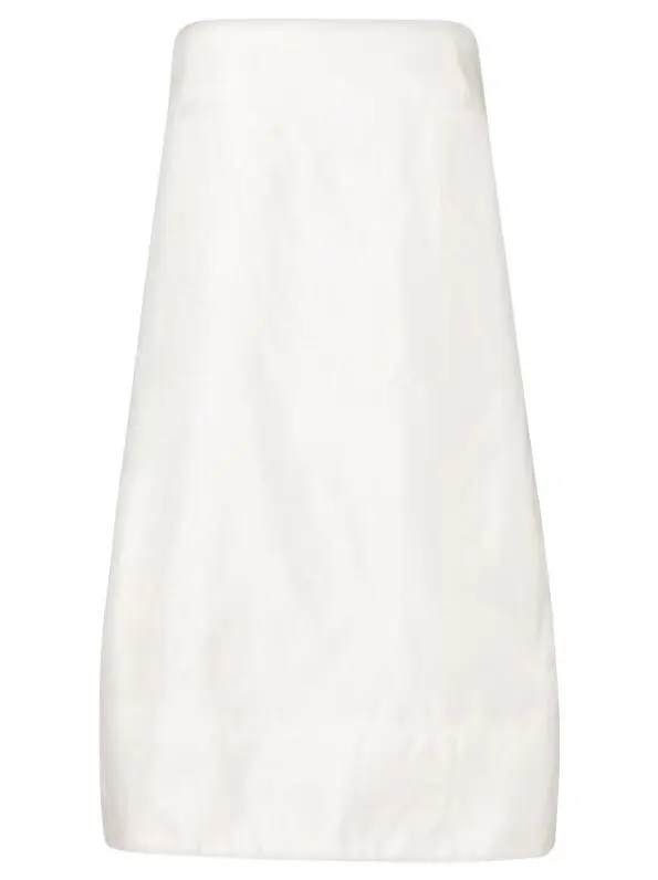 Staud Lidia Silk Satin Minidress - White