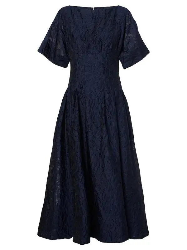 Simkhai Rosalie Jacquard Midi Dress - Blue