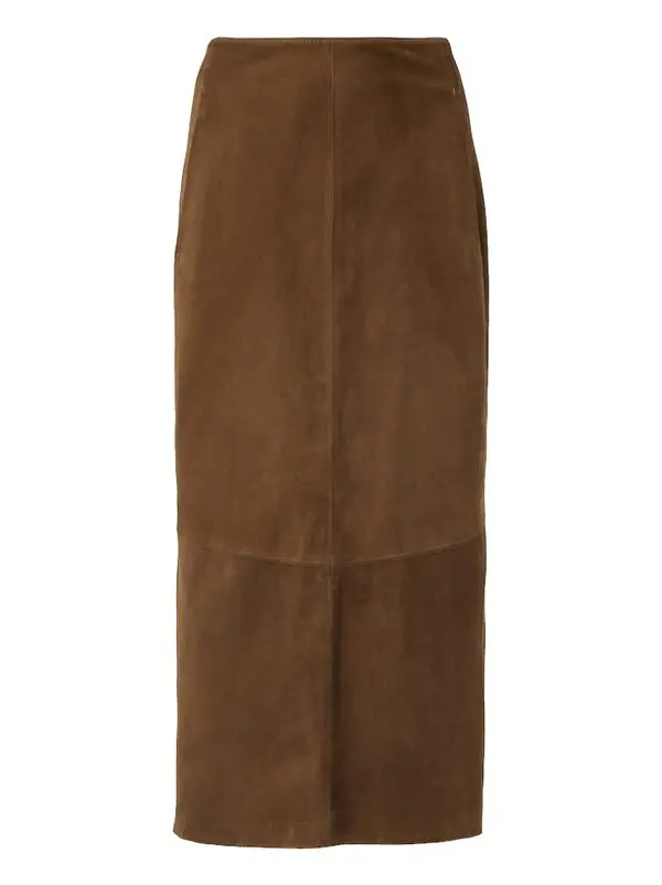 Vince Suede Pencil Skirt - Brown
