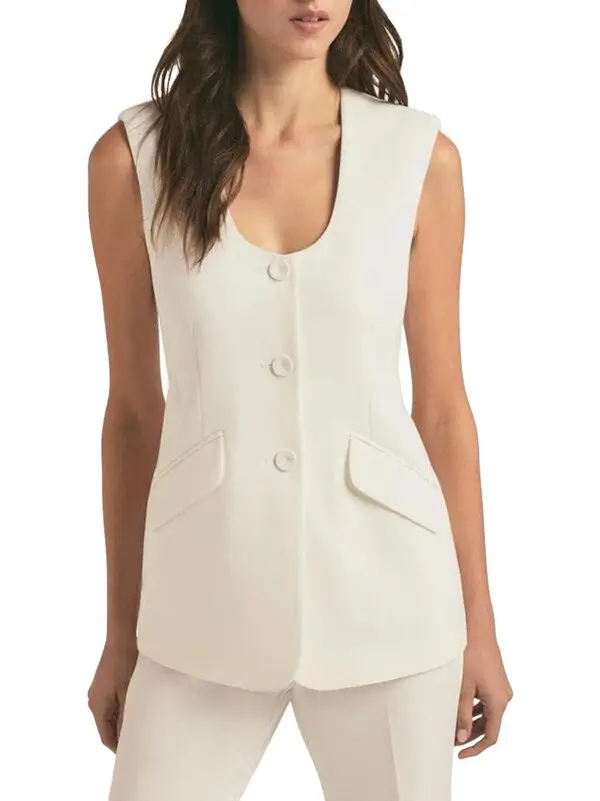 FAVORITE DAUGHTER The Diana Vest - Ivory