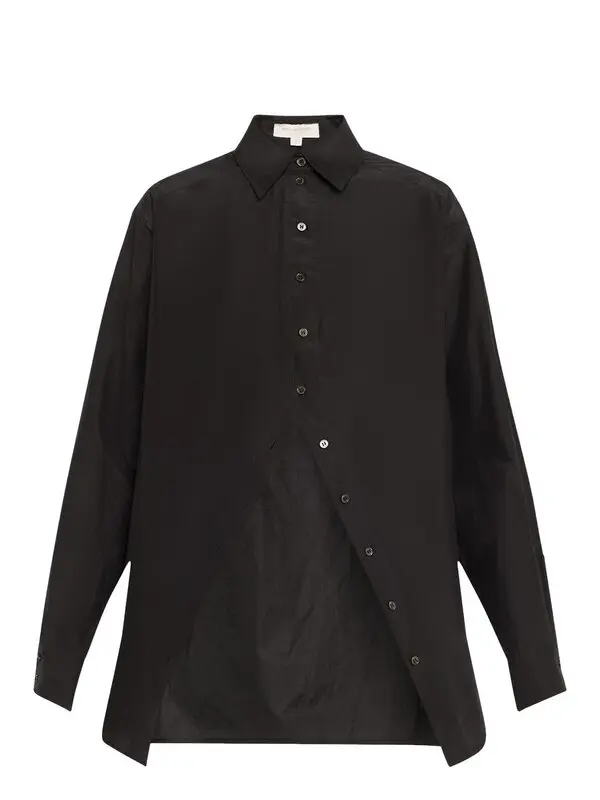 Michael Kors Portrait Collar Button Down Shirt - Black