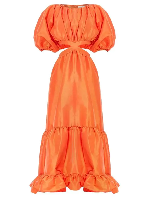 VASILIKI Laila Midi Dress - Orange
