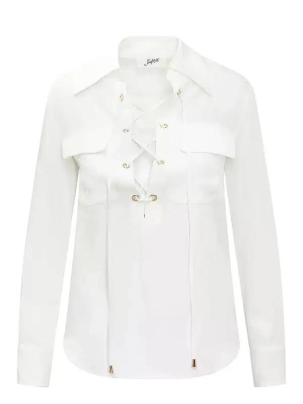 Seafarer Lace-detail Shirt - White
