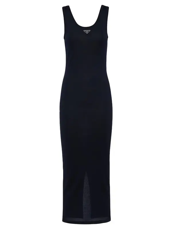 Prada Cotton Midi Dress - Blue