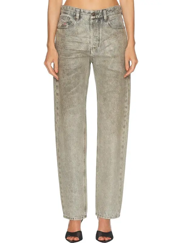 DIESEL® Mid-rise Straight-leg Jeans - Silver Metallic