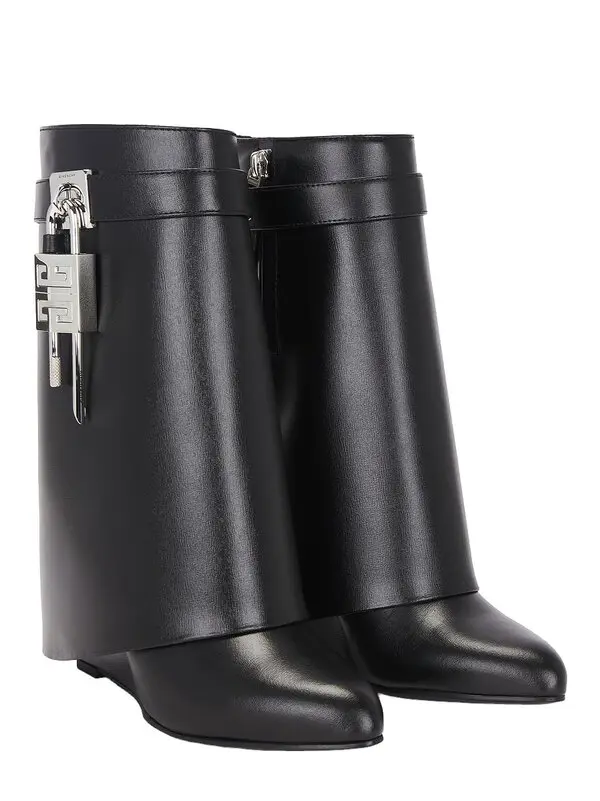 Givenchy Shark Lock Ankle Boots - Black