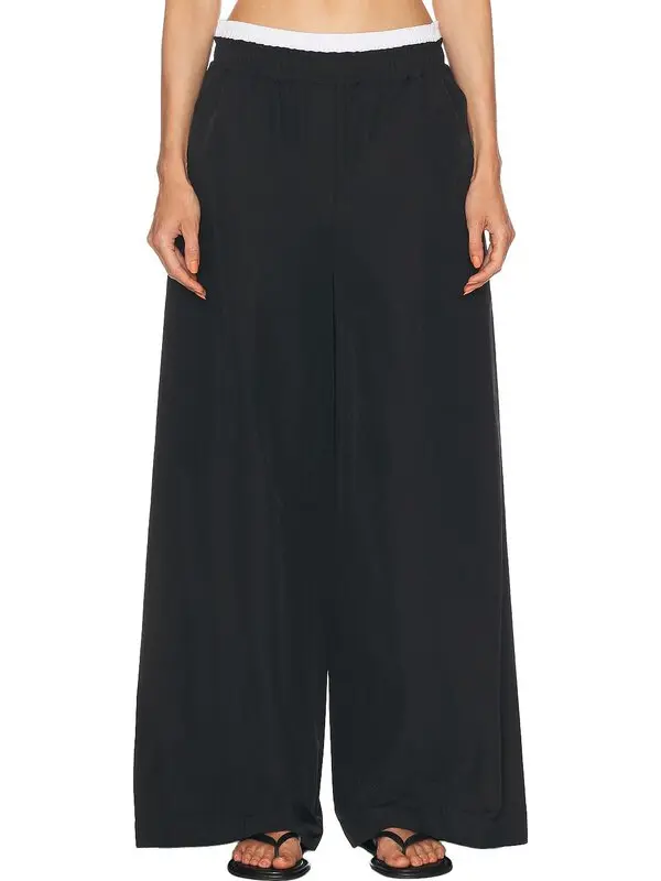 Simkhai Olly Double Waistband Pant - Black Multi