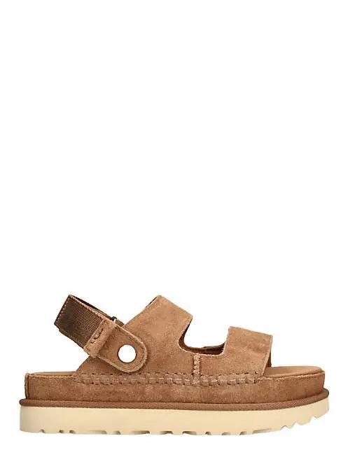 UGG Goldenstar Glide Suede Sandals - Tan