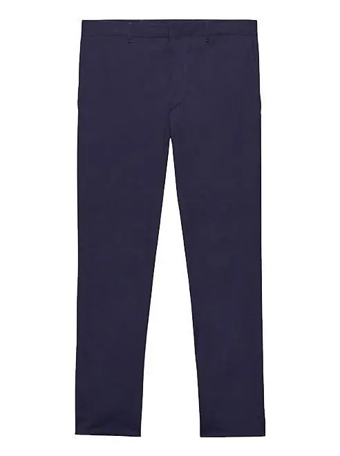 Prada Slim-fit Stretch-poplin Trousers - Blue