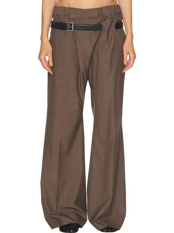 Acne Studios Partar Wide Leg Jeans - Brown Melange