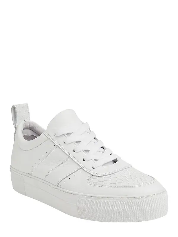 Whistles Anna Snake Deep Sole Trainer - White