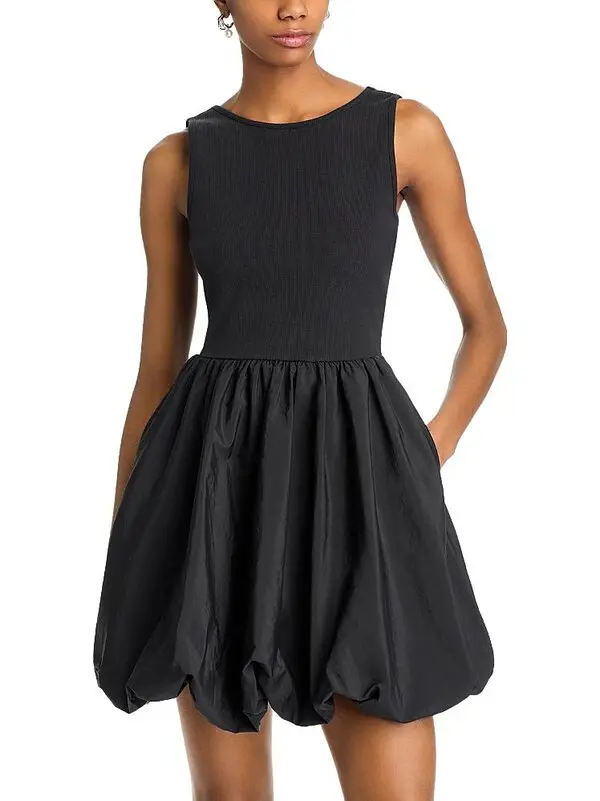 Steve Madden Palermo Bubble Skirt Dress - Black