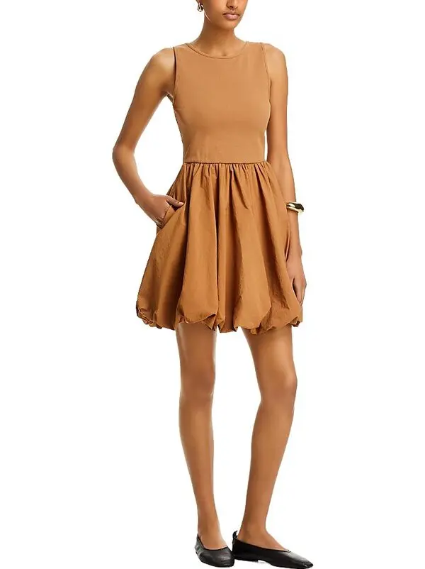 Steve Madden Palermo Bubble Skirt Dress - Caramel Cafe