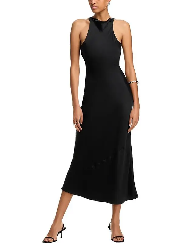 GUIZIO Lina Midi Dress - Black
