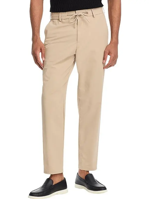 BOSS Tech Travel Relaxed Fit Pants - Light Beige