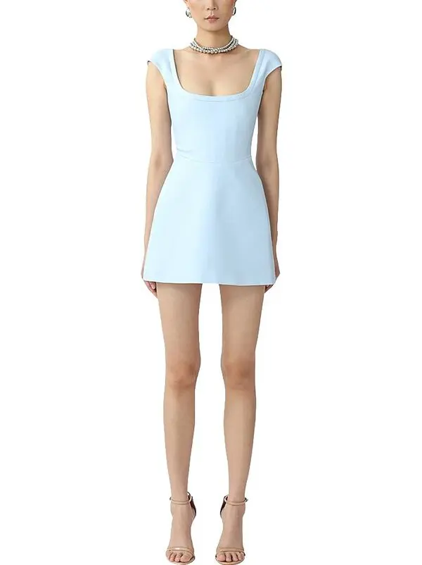 SAU LEE Bryn Dress - Pastel Blue