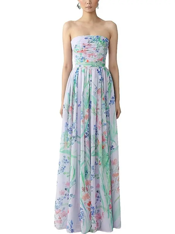 SAU LEE Camille Maxi Dress - Lavendar Multi