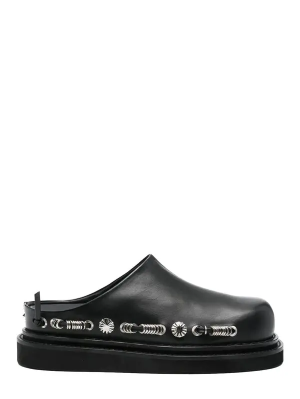 Toga Stud-detail Slippers - Black
